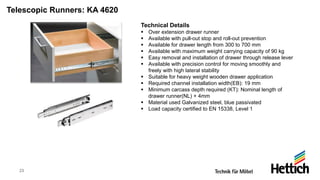 Hettich Drawer Runners | PDF