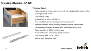Hettich Drawer Runners | PDF