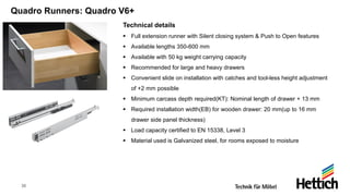 Hettich Drawer Runners | PDF