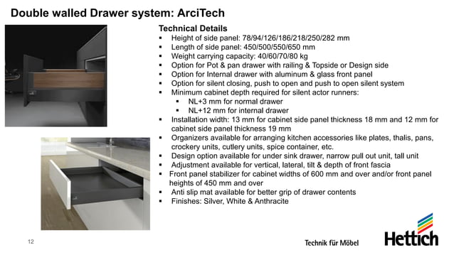 Hettich Drawer Systems | PDF | Home Appliances | Home & Garden