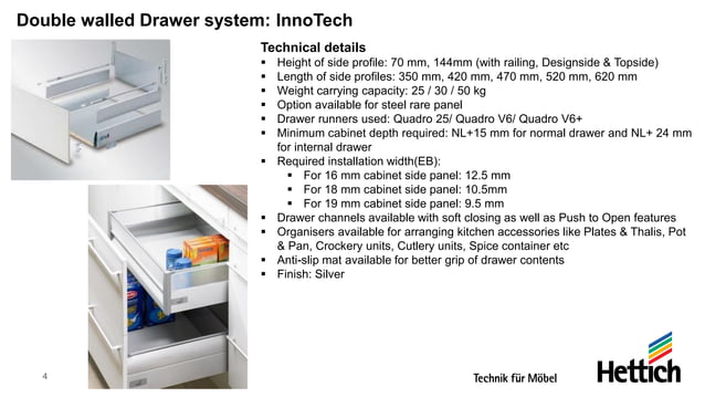 Hettich Drawer Systems | PDF | Home Appliances | Home & Garden