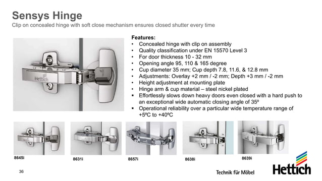 Hettich Hinges Product Range | PDF | Home Security | Home & Garden