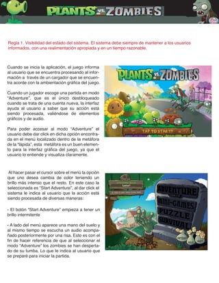 Análisis Heurístico Plants vs Zombies | PDF