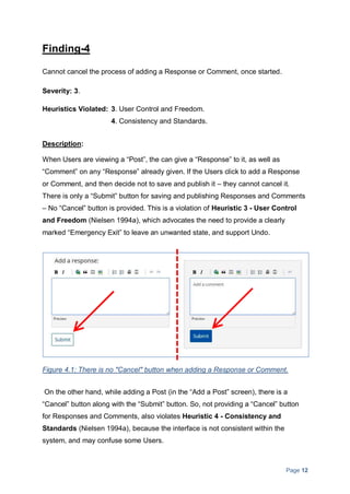 Heuristic Evaluation based on Nielsen's 10 Usability Heuristics | PDF