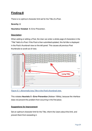 Heuristic Evaluation based on Nielsen's 10 Usability Heuristics | PDF