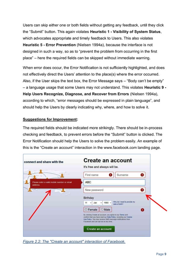 Heuristic Evaluation based on Nielsen's 10 Usability Heuristics | PDF