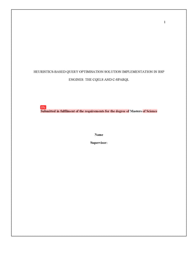 Heuristic based query optimisation for rsp(rdf stream processing ... Heuristic based query optimisation for rsp(rdf stream processing ...