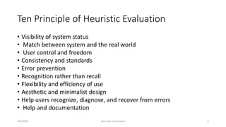 Heuristic evaluation | PPTX