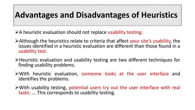 Heuristic Evaluation.pptx for information systems | PPT
