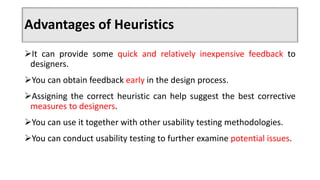 Heuristic Evaluation.pptx for information systems | PPT
