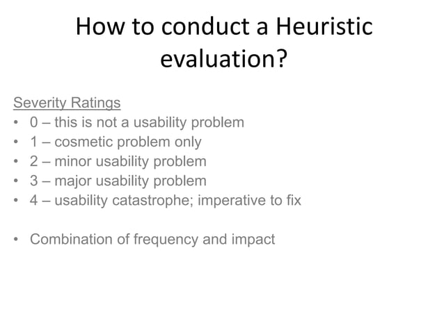 Heuristic evaluation principles | PPSX