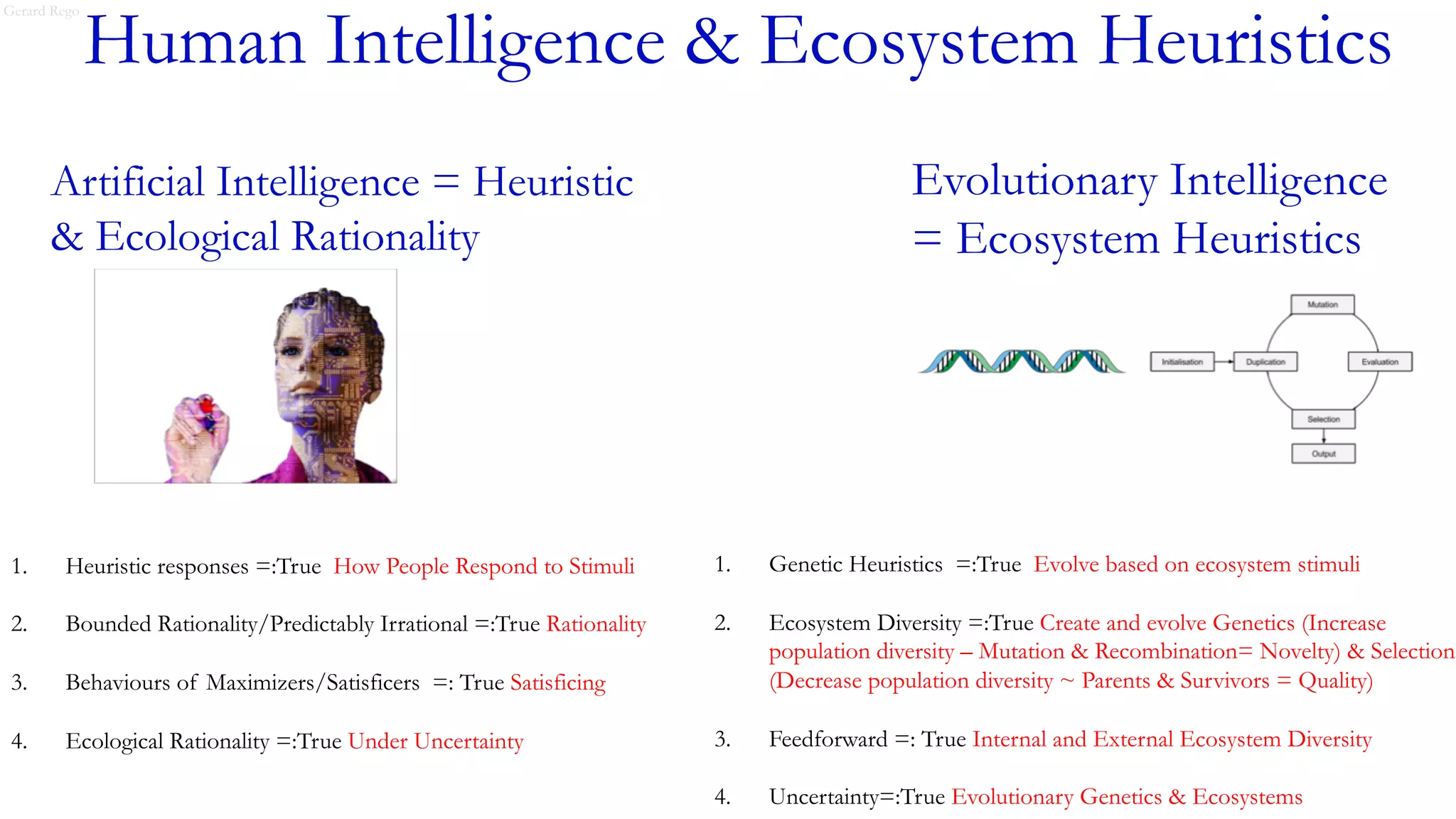 Heuristic ad Evolutionary intelligence | PPT