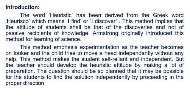 Heuristic Method | PPTX