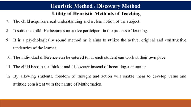 Heuristic Method of Teaching Mathematics | PPTX