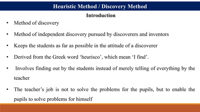Heuristic Method Of Teaching Mathematics Pptx