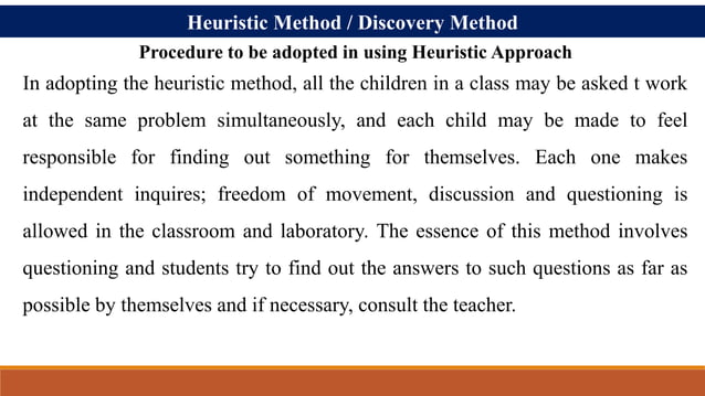 Heuristic Method of Teaching Mathematics | PPTX