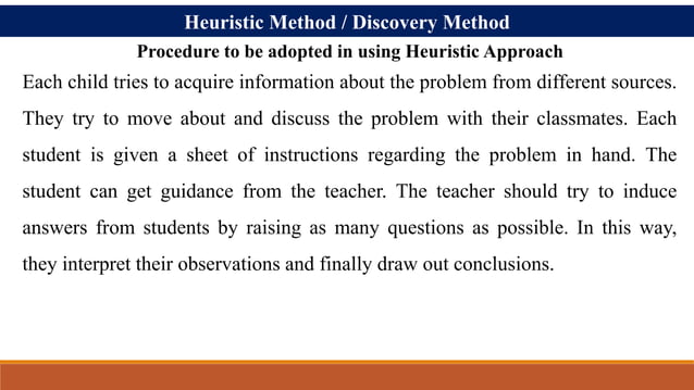Heuristic Method Of Teaching Mathematics Pptx