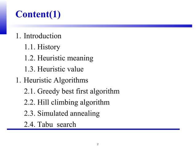 Heuristic approach optimization | PPT