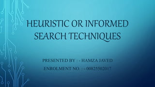 Heuristic or informed search | PPT