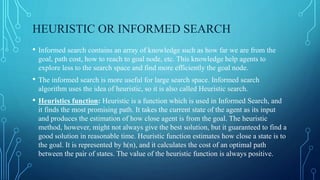 Heuristic or informed search | PPT