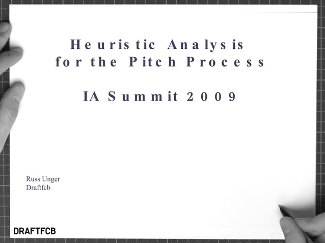 Heuristic Analysis for the Pitch Process | PPT