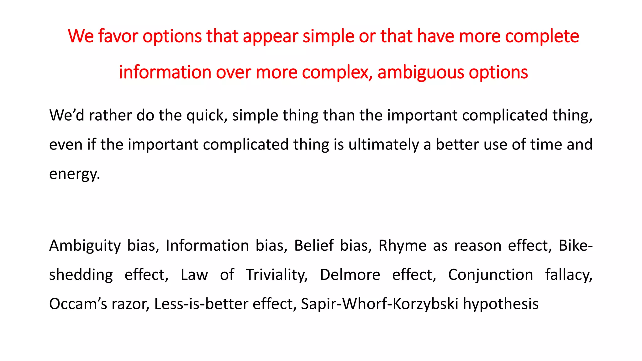 Heuristics and biases | PPTX