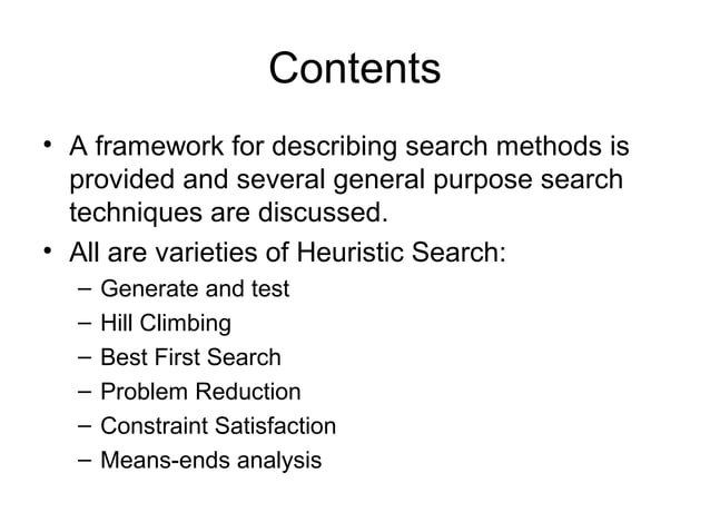 Heuristic Search Techniques Artificial Intelligence 
