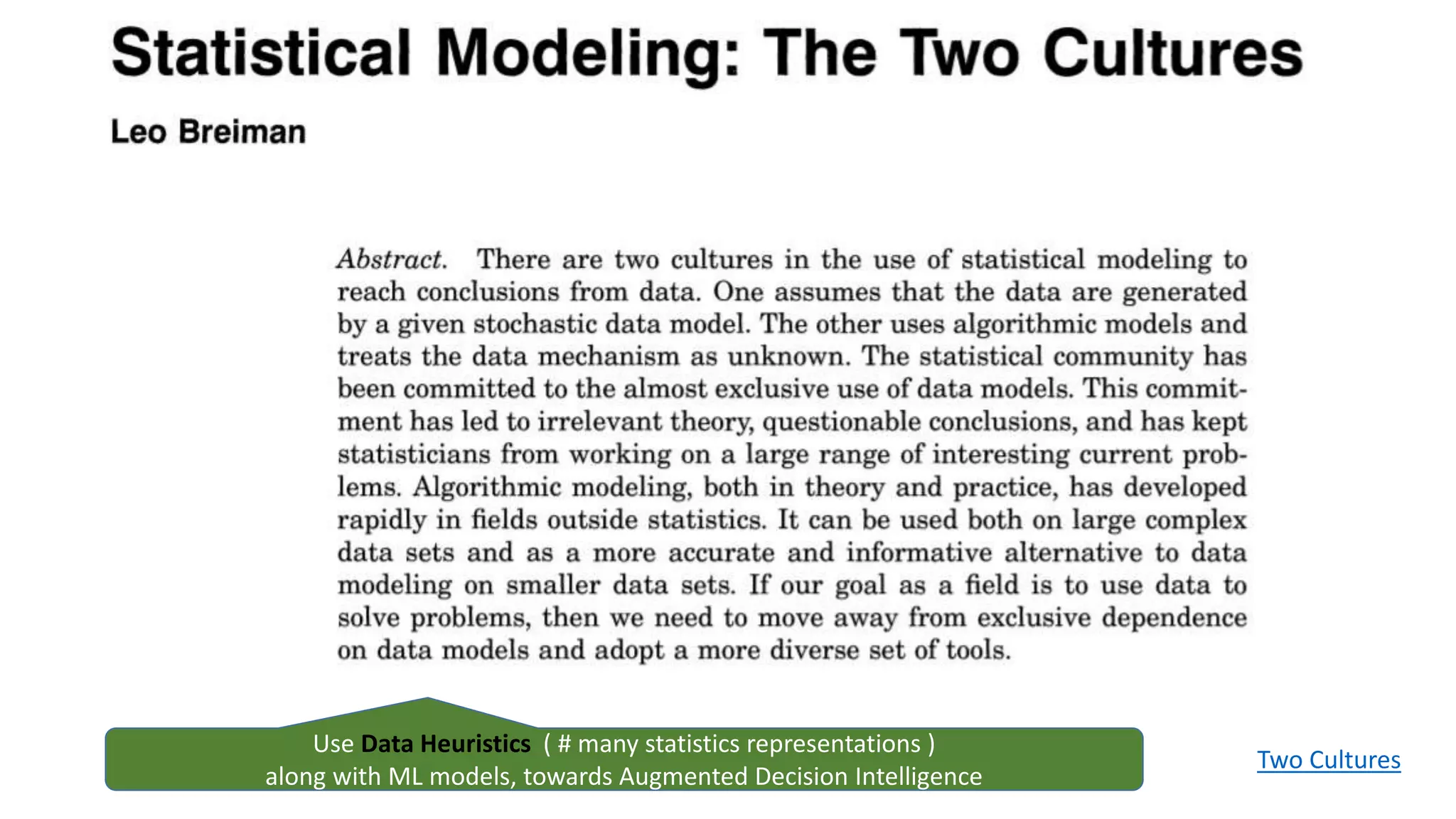 Heuristics and Data Science Supervised Machine Learning | PPTX