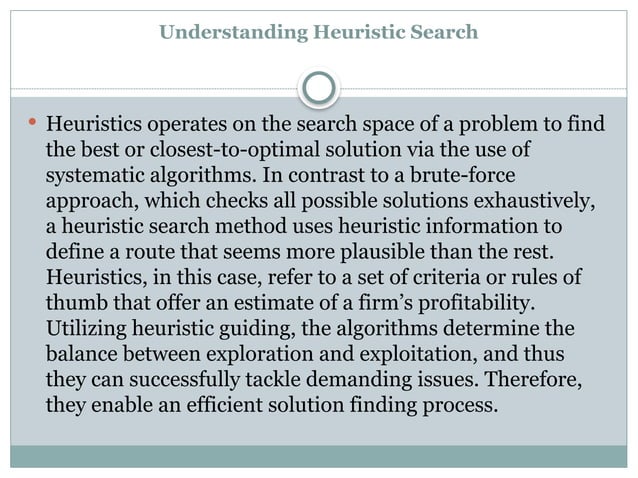 Introduction to Heuristic strategy with wxplanation | PPT
