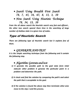 Heuristis search | DOCX | Search | Internet