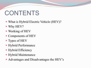 HYBRID ELECTRIC VEHICLE | PPTX