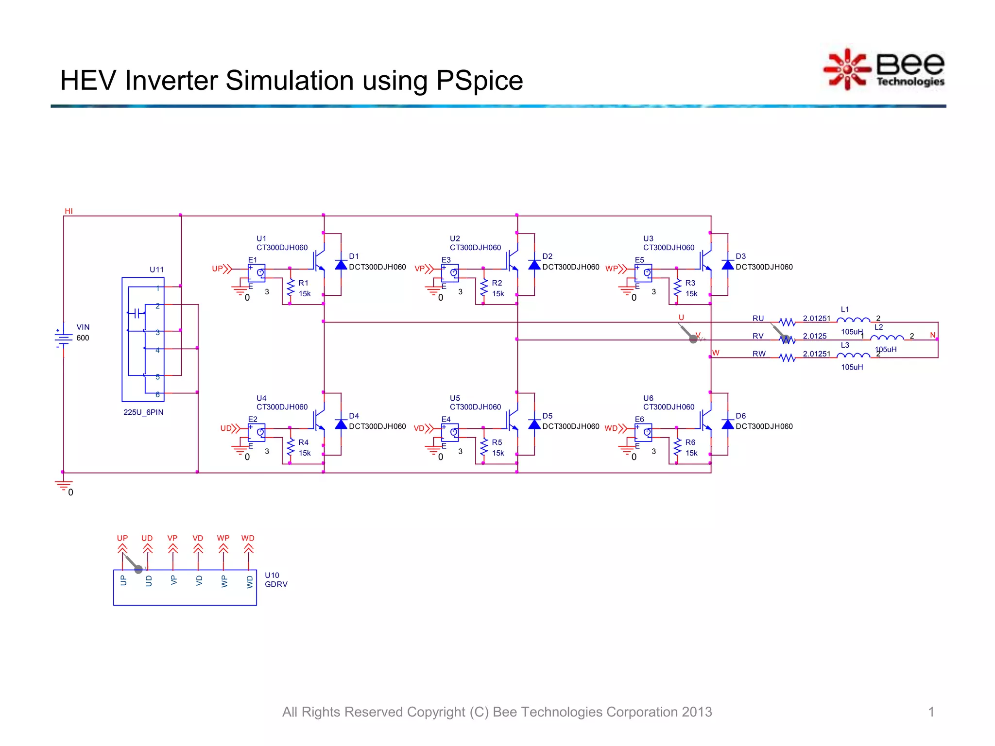HEV Inverter Simulation using PSpice | PPT