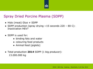 Hev risk hide glue and spray dried porcine plasma | PPT