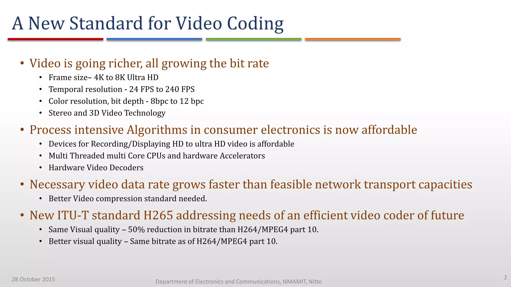 High Efficiency Video Codec | PPTX