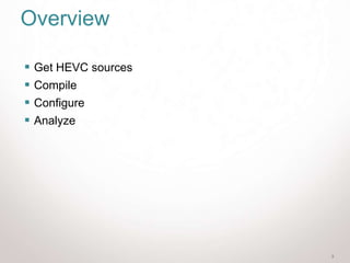 HEVC / H265 Hands-On course | PPT