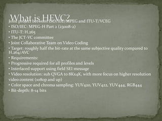 HEVC overview main | PDF