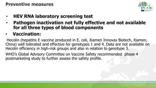 HEV and Blood Donations | PPT