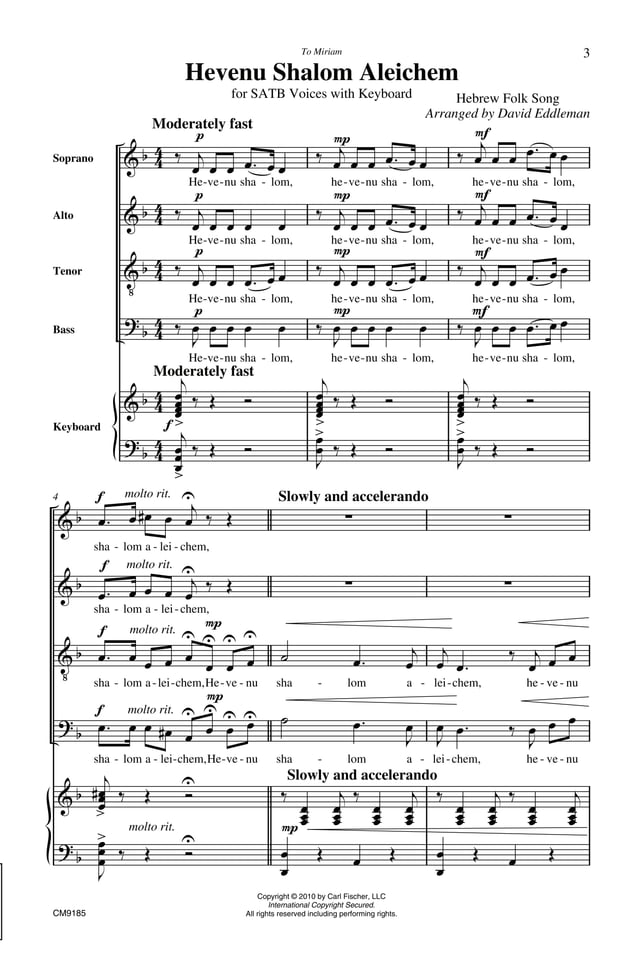 Hevenu shalom-aleichem | PDF