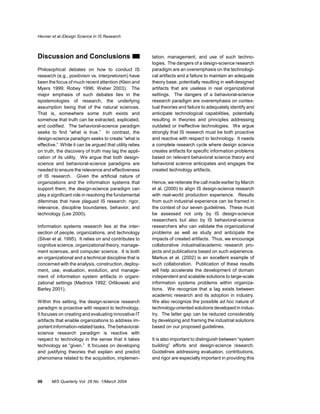 Hevner design-science | PDF | Technology & Computing