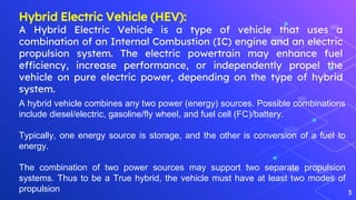 Hybrid Electric Vehicles- Overview | PPTX