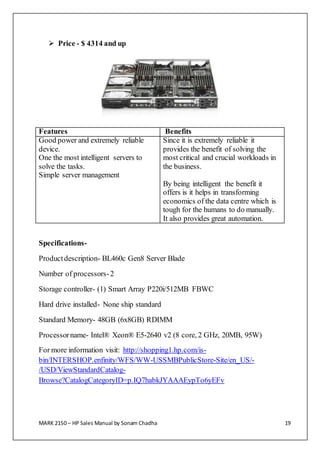 Hewlett packard sales manual | DOCX