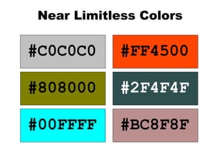 Hex Colors At A Glance | PPT