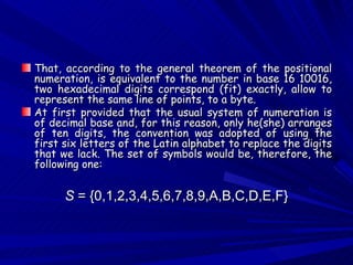 Hexadecimal System[1] | PPT