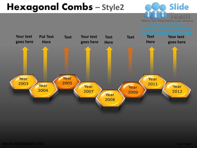 Hexagonal combs design 2 powerpoint presentation slides. | PDF ...