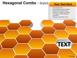 Hexagonal combs style 2 powerpoint presentation templates | PPTX ...
