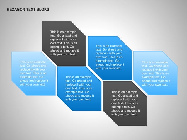 Hexagon Text Blocks Shapes | PPT