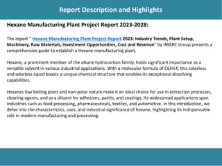 Hexane Manufacturing Unit | Project Report 2023: Machinery, Raw ...