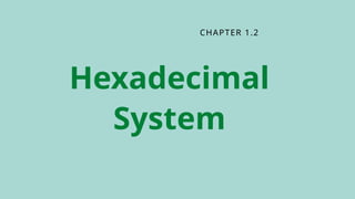 Hexadecimal Number System | conversions hexa to binary | PPT