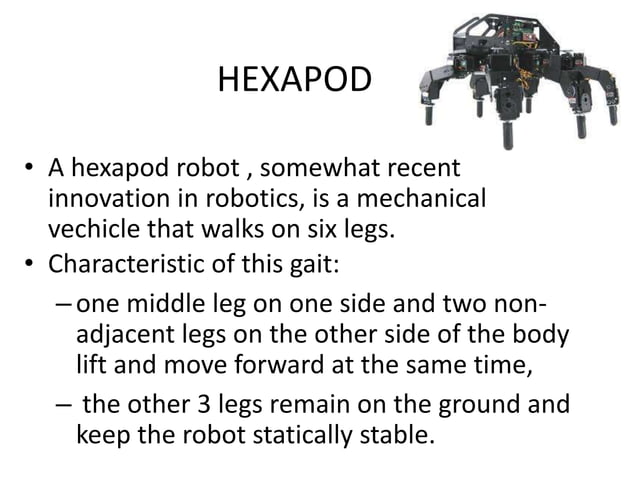 Hexapod robot control by raspberry pi | PPTX | Computer Peripherals ...