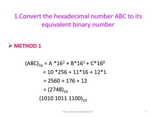 Hexa to binary | PPTX